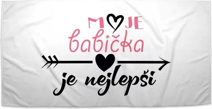 Sablio Ručník Moje babička je nejlepší - 30x50 cm