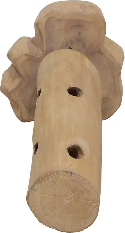 Stojan na víno na 8 lahví 40 x 30 x 80 cm masivní teakové dřevo 288812