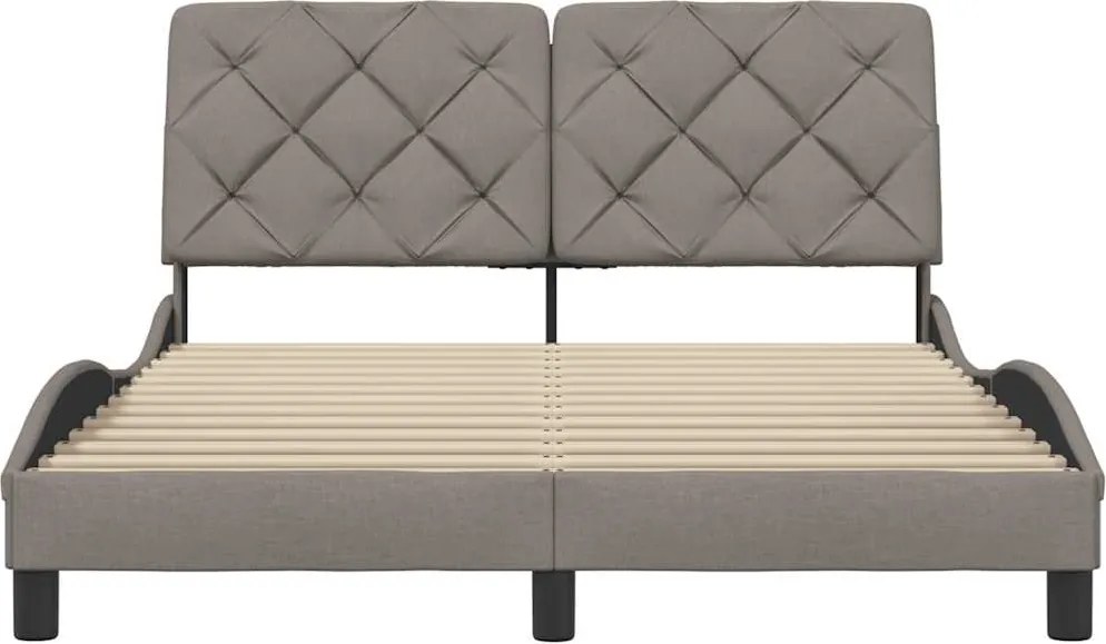Rám postele bez matrace taupe 140 x 200 cm textil 3310605