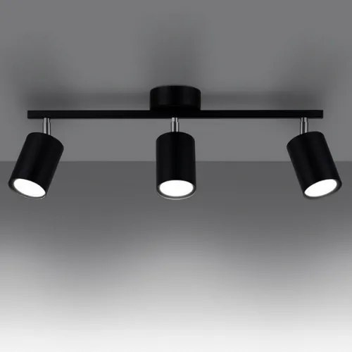 Stropní svítidlo SOLLUX LEMMI 3 černé GU10 3x40W bez žárovky SL.1128