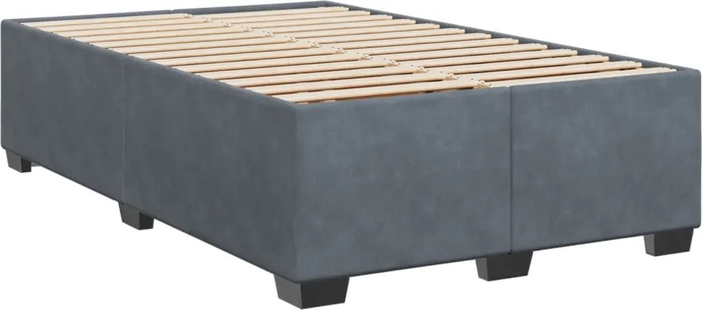 Box spring postel s matrací tmavě šedý 120x190 cm samet 3288571