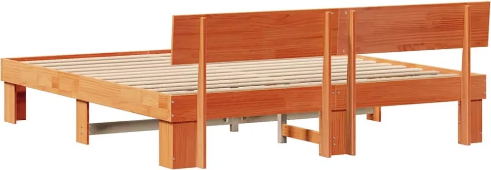 Rám postele Voskově hnědá 200 x 200 cm Masivní borové dřevo 3382291