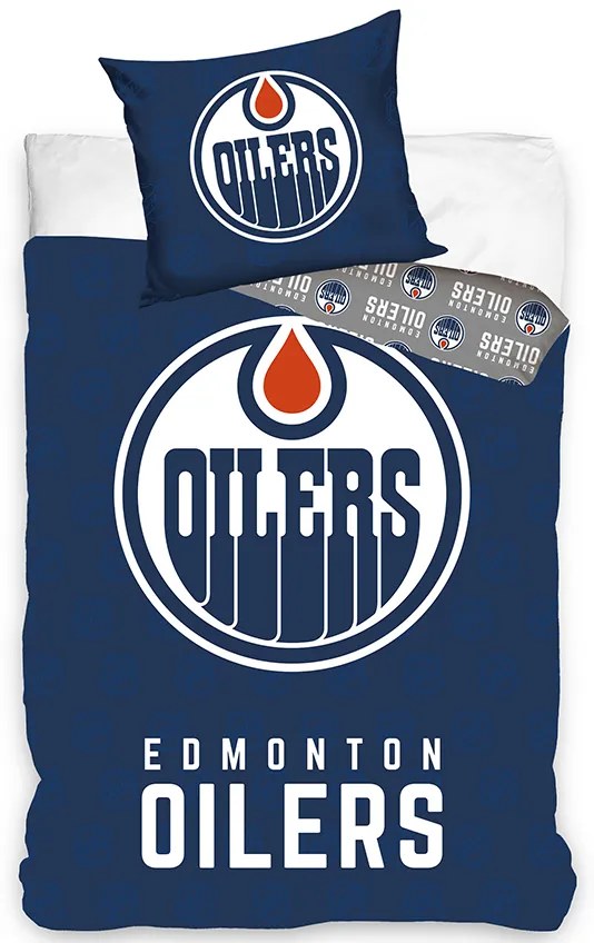 Hokejové povlečení nhl edmonton oilers shields velikost: 135x200 + 80x80 cm