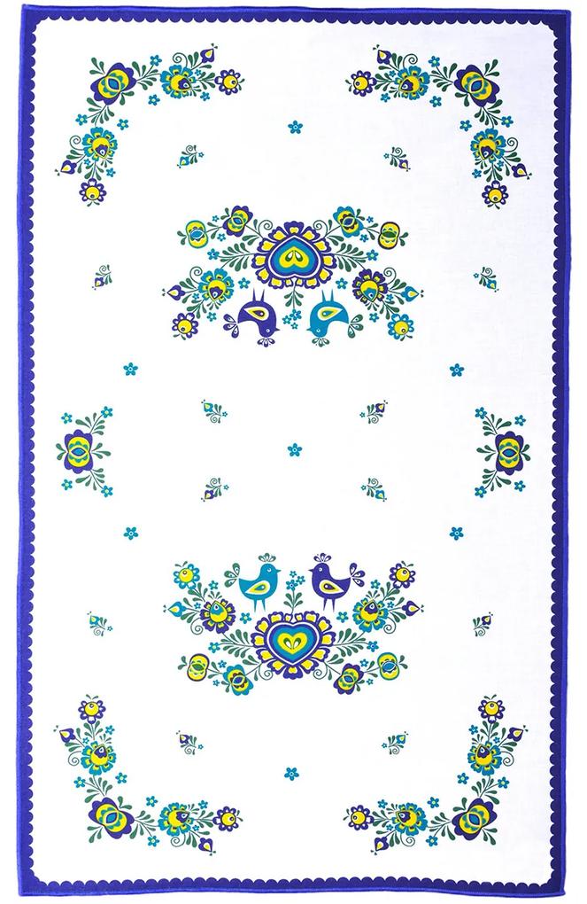 FORBYT Utěrka Folklor modrá, 45 x 70 cm, sada 3 ks