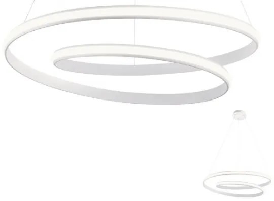 Redo 01-1890 - LED Stm lustr na lanku TORSION LED/35W/230V pr. 75 cm bílá