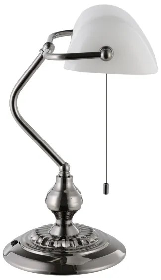 Eglo 901019 - Stolní lampa BANKER 1xE27/60W/230V bílá/lesklý chrom