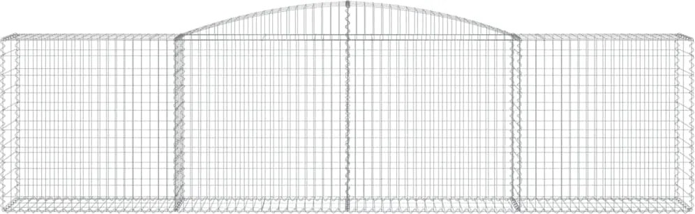 Klenuté gabionové koše 9 ks 400x50x100/120cm pozinkované železo 3147003