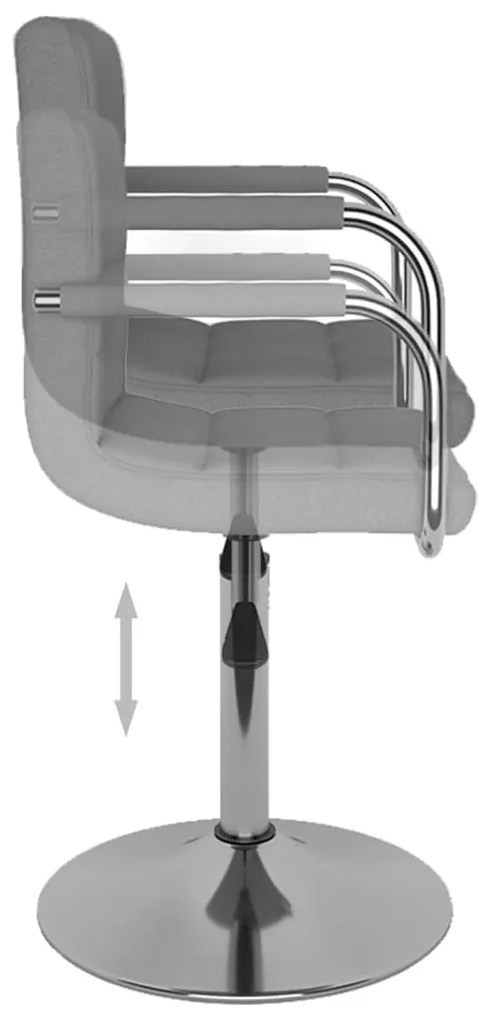 vidaXL Marketos Barová židle světle šedá textil