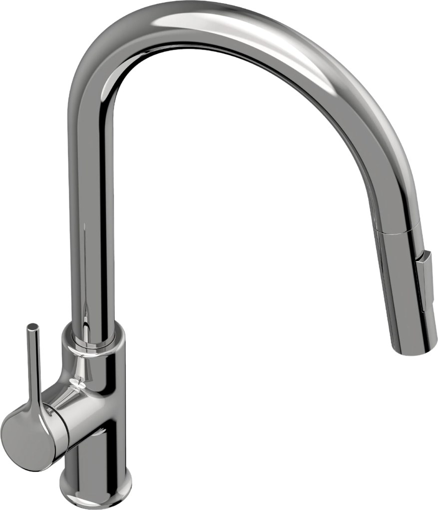 Invena Farsala, dřezová baterie s výsuvnou 2-funkční výlevkou h-433, chromová, INV-BZ-40-U01-S
