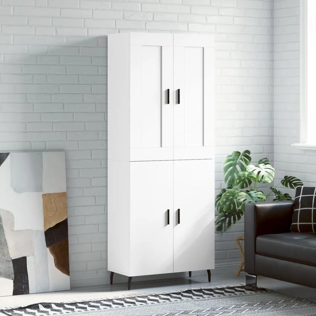 Skříň highboard bílá 69,5 x 34 x 180 cm kompozitní dřevo 3199569
