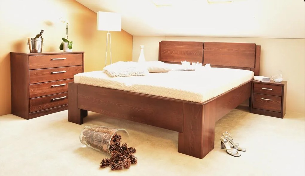 Masivní postel s úložným prostorem Manhattan 2 - 80/90/100x200cm - 80 x 200cm