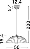 Závěsné svítidlo NOVA LUCE AMMOS E27 1x12W 9919115 bez žárovky