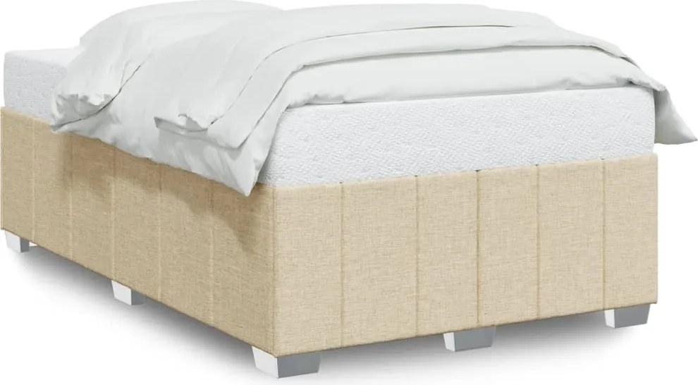 Rám postele bez matrací krémově 120x190 cm textil 3284823