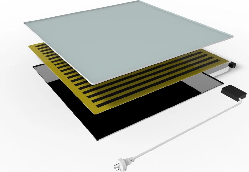 Skleněný Infrapanel GLASS 450W Mléčné sklo | Výhřevnost 8 m2 | 80x60 cm | WiFi termostat