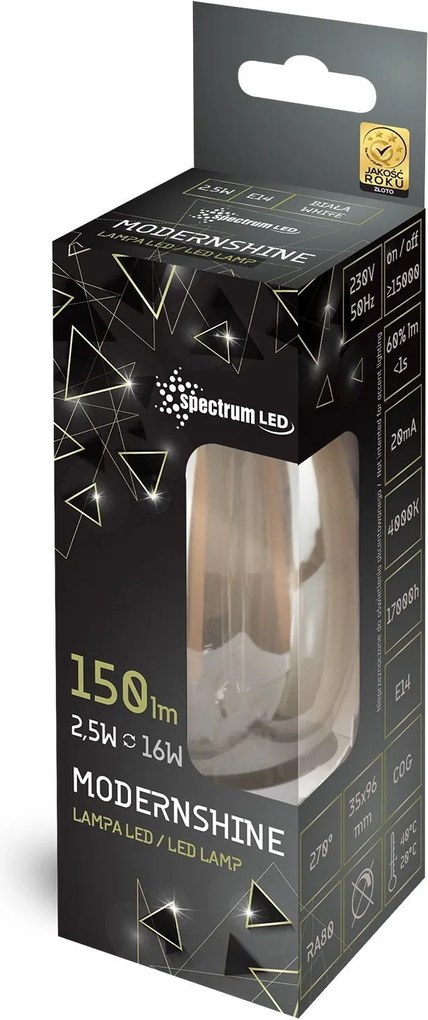 Toolight - LED žárovka E-14 230V 2,5W 14467, neutrální barva, OSW-01129