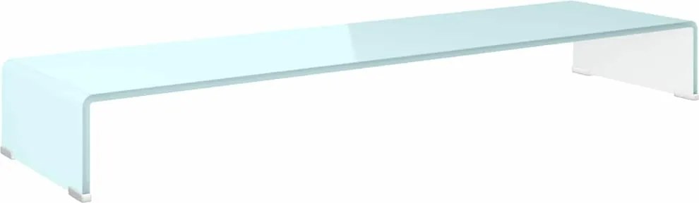 TV stolek / podstavec na monitor sklo zelený 110 x 30 x 13 cm 244148