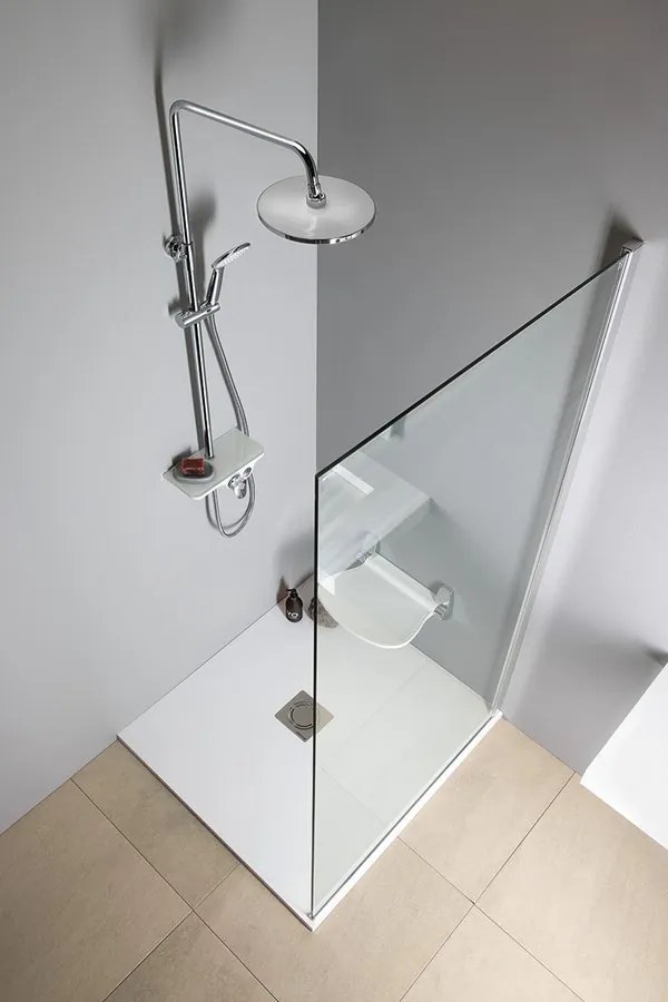 Aqualine Aqualine, MARCO sprchový sloup s pákovou baterií, bílá, SL100