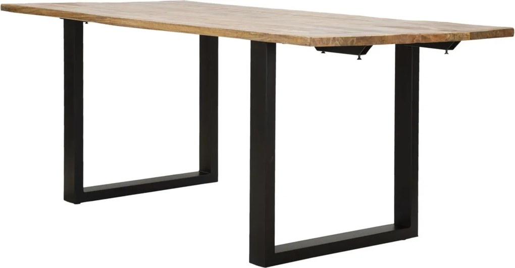 Jídelní rozkládací stůl Edge 180/280 cm z masivu hnědý/černý