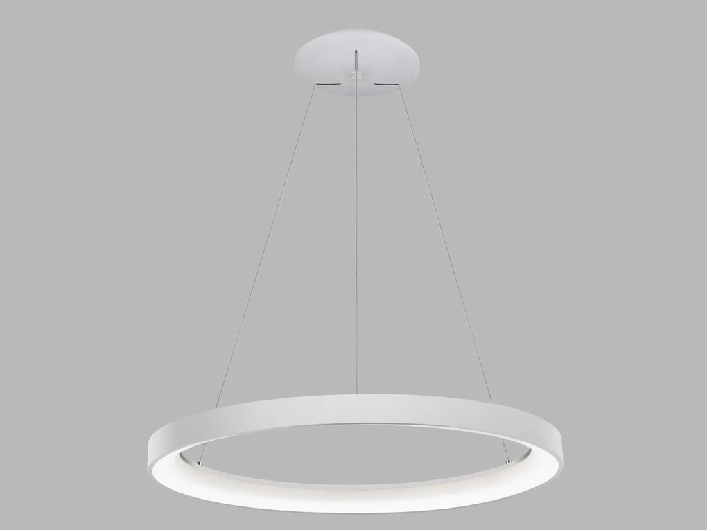 LED2 3271951D Bella Slim 78 P-Z, bílé kruhové závěsné svítidlo, 60W LED 3000K/4000K stmívatelné DALI, prům. 78cm