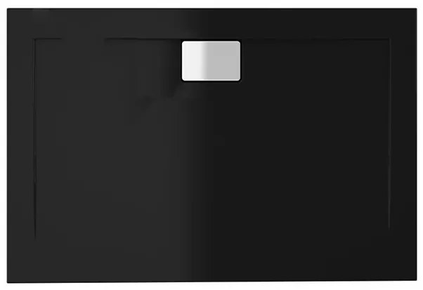 Polimat Obdélníková akrylátová sprchová vanička Vegar B 90x80 (100x80/90, 120x80/90/100, 140x80/90/100, 160x80) Barva: Černá, Rozměry (cm): 140x100