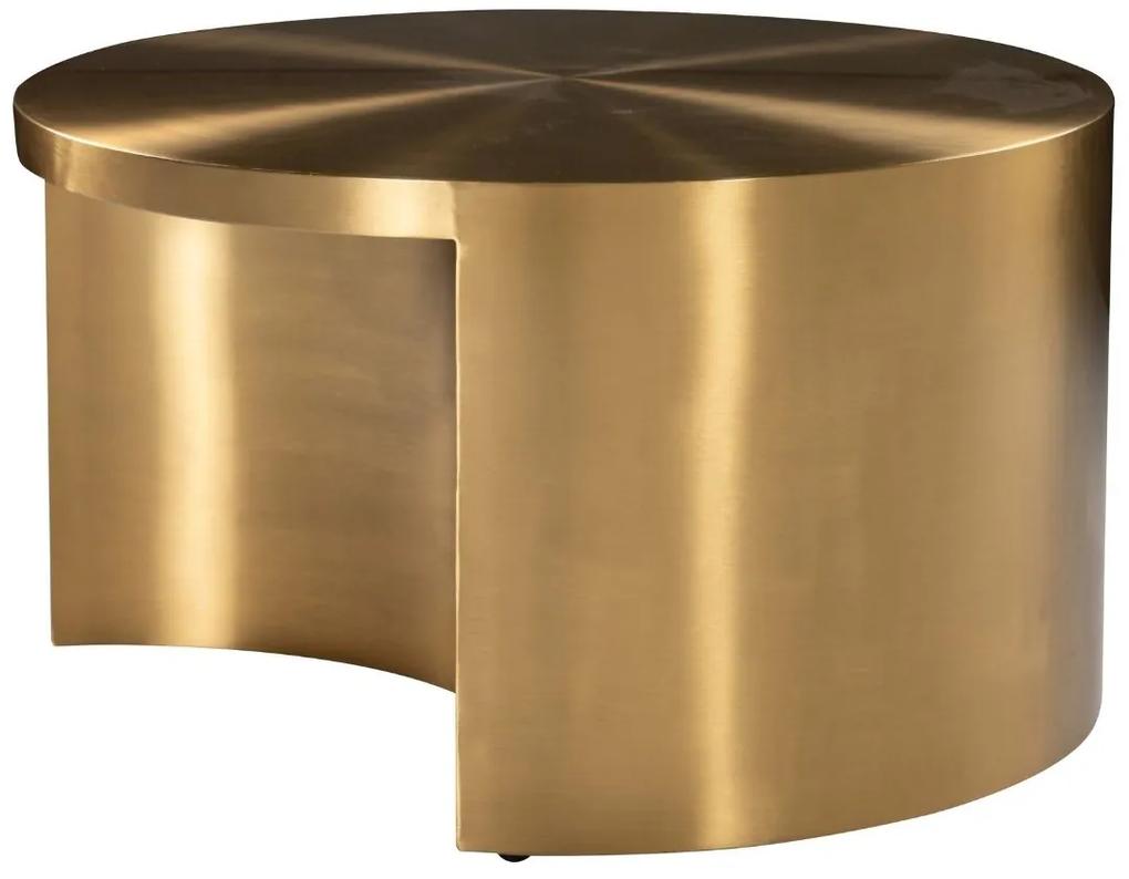 Set dvou zlatých kovových konferenčních stolků Richmond Big & Rich 60/80 cm