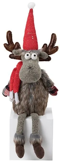 Dekorační figurka sob, výška: 55 cm, šedá