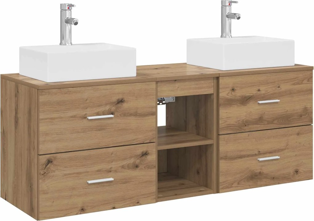Sada koupelnových skříněk 3 ks Dub artisan 49,5 x 41 x 62,5 cm 3405842