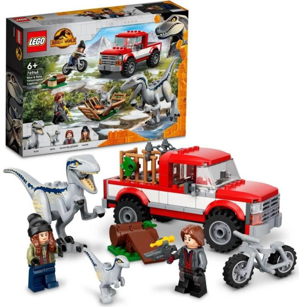 Lego stavebnice lego jurassic world 76946 odchyt velociraptorů blue a bety