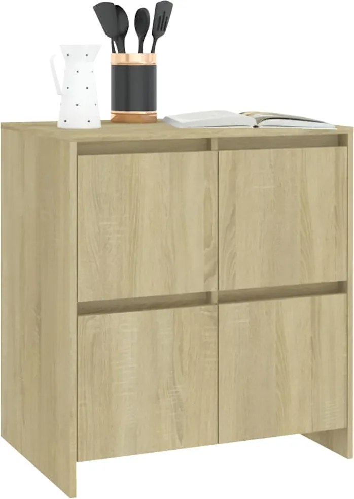 Příborníky 2 ks dub sonoma 70 x 41 x 75 cm kompozitní dřevo 3098091