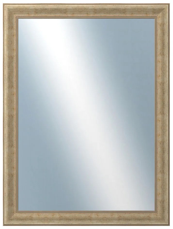 DANTIK - Zarámované zrcadlo - rozměr s rámem cca 60x80 cm z lišty KŘÍDLO malé stříbrné patina (2775)