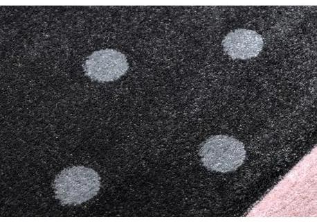 koberec PETIT MALÝ, SRDCE, HVĚZDY, růžový velikost 180x270 cm | krásné koberce cz
