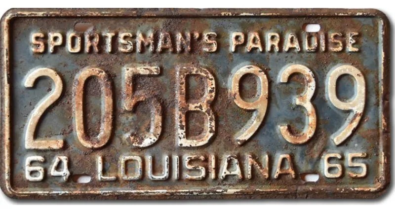 Americká SPZ Louisiana 1964 Paradise 205B939