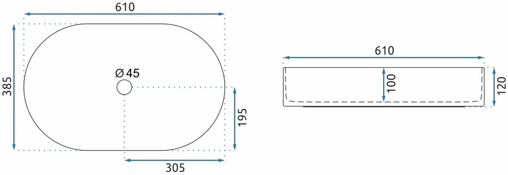 Keramické umyvadlo na desku REA NADIA 60, béžová mat