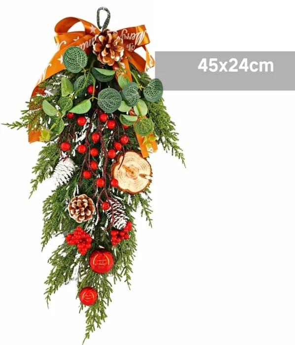 Vánoční dekorační větvička, 45cm