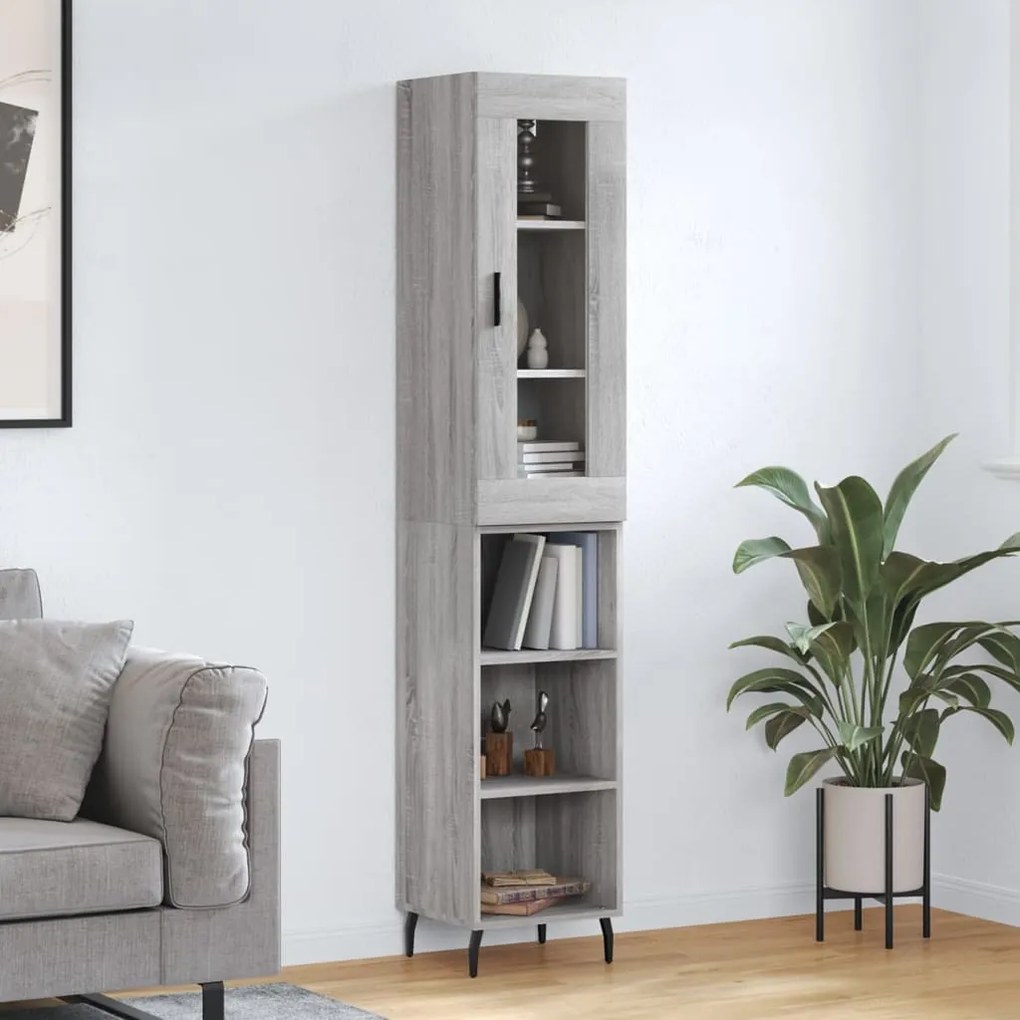 Skříň highboard šedá sonoma 34,5 x 34 x 180 cm kompozitní dřevo 3199383