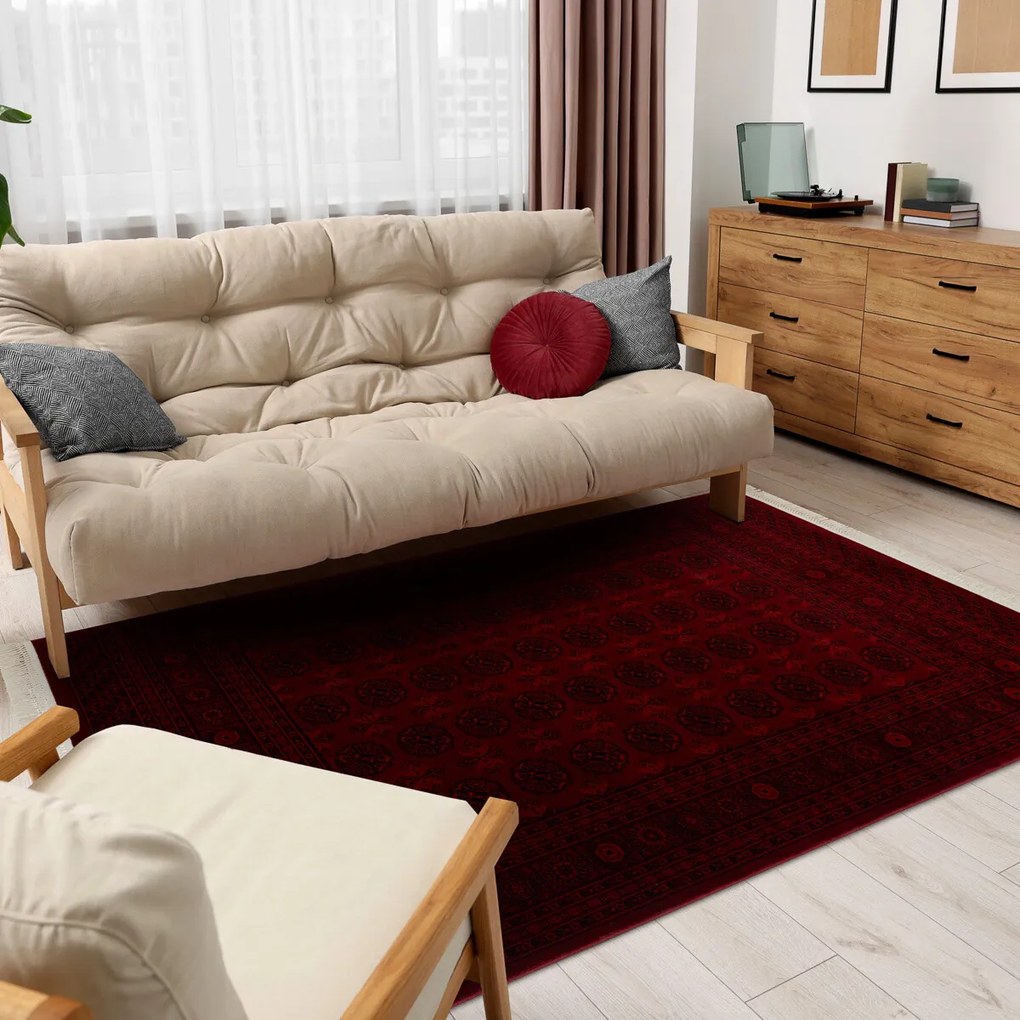Dywany Łuszczów, Kusový koberec Orient 6889 vínový, 250x350, červená, kancelář