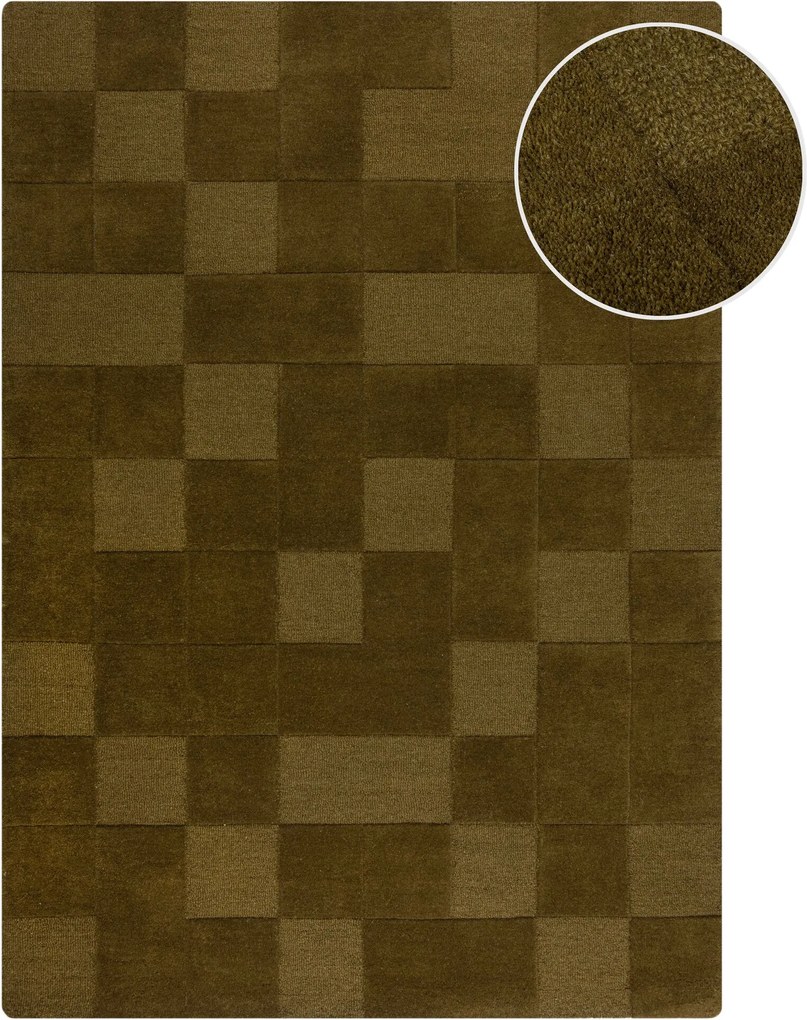 Kusový koberec Moderno Checkerboard Green, 200x290, zelená, chodba / predsieň, Flair Rugs