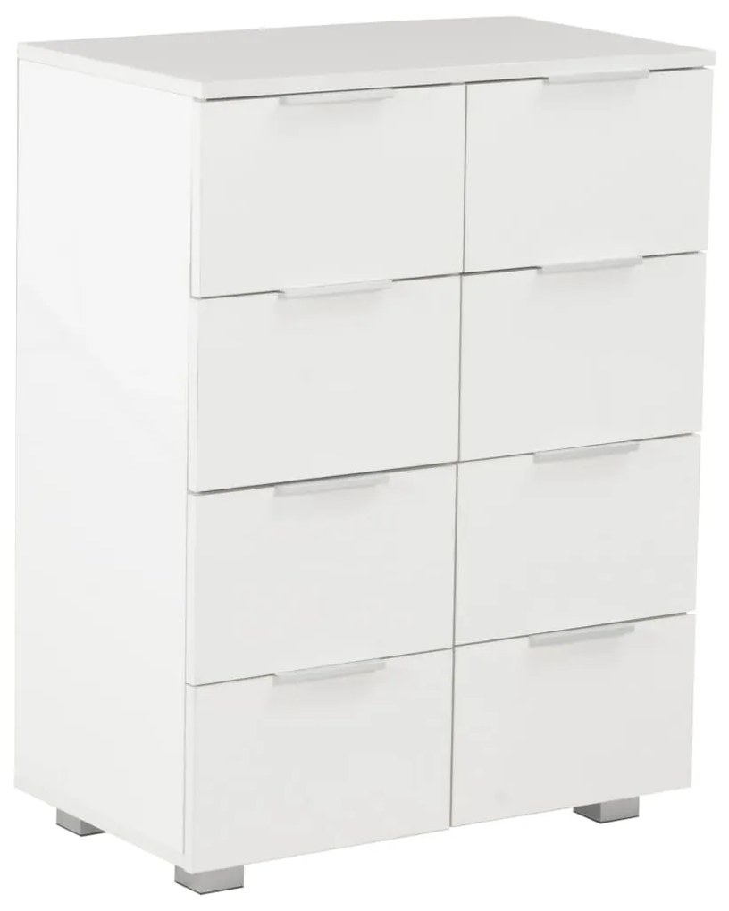 Příborník bílý s vysokým leskem 60x35x80 cm kompozitní dřevo 283712