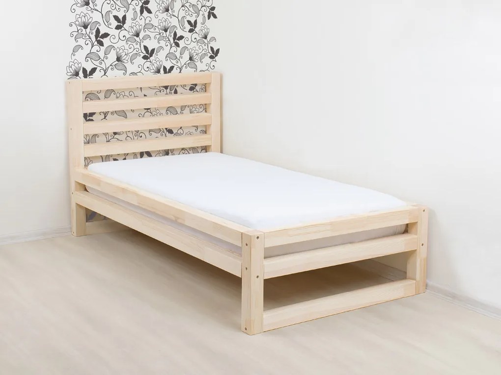 Benlemi Jednolůžková postel DELUXE Zvolte barvu: Nelakovaná, Zvolte rozměr: 80 x 200 cm