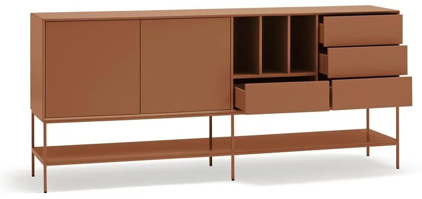 Komoda v cihlové barvě 220x98x45 cm Platt – Teulat