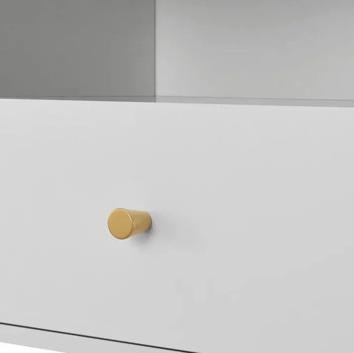 Dětský noční stolek s policí a zásuvkou, bílý