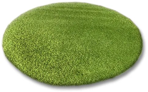 Koberce Łuszczów Kulatý koberec SHAGGY 5 cm zelený kruh 100 cm