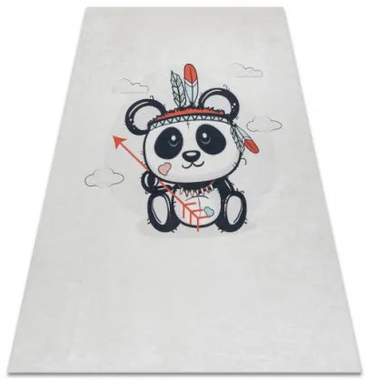 Koberec protiskluzový BAMBINO 1129 Panda pro děti - krémový