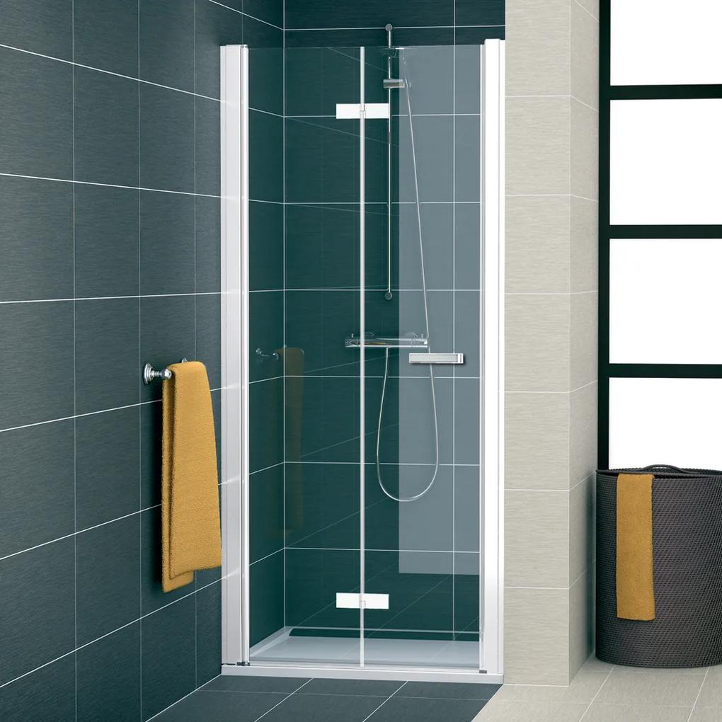 Sprchové dveře dvoudílné skládací 75 cm levé (SLF1G 0750 04 07) SanSwiss