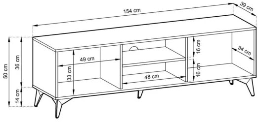 Piaski TV stolek 154 Diamond