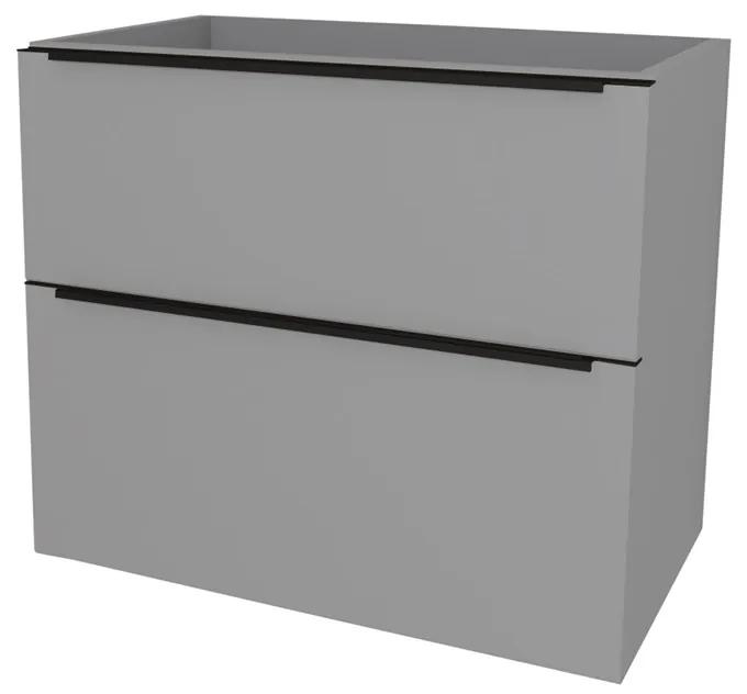 Mereo Mailo, koupelnová skříňka 61 cm, černé madlo, Multidecor, Šedý Supermat CN590SBSEDA