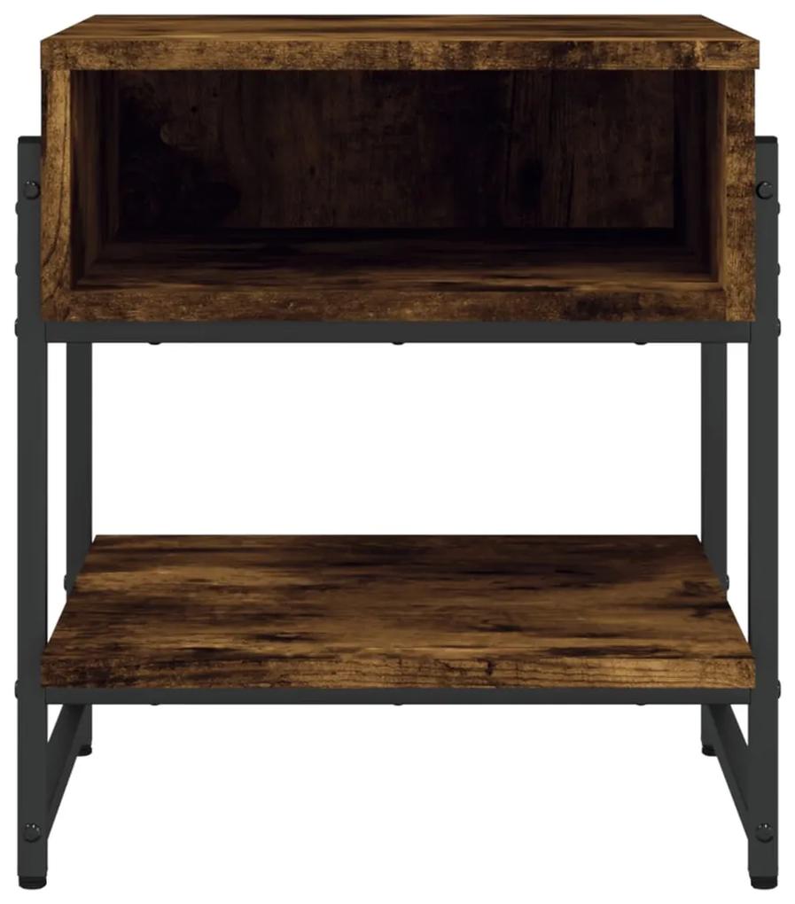 Konferenční stolek kouřový dub 40 x 40 x 45 cm kompozitní dřevo - Default Title