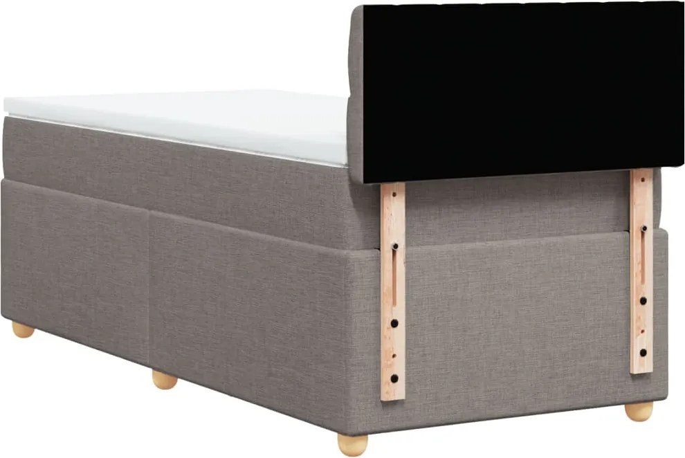Box spring postel s matrací taupe 100 x 200 cm textil 3286602