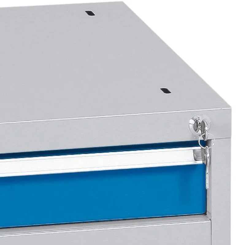 Závěsný dílenský box na nářadí k pracovním stolům do dílny WL/BL, 2 zásuvky, 565 x 580 x 280 mm