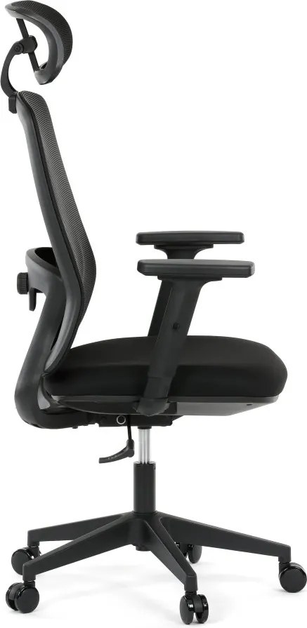 Kancelářská ergonomická židle NOKA — síť / látka, černá